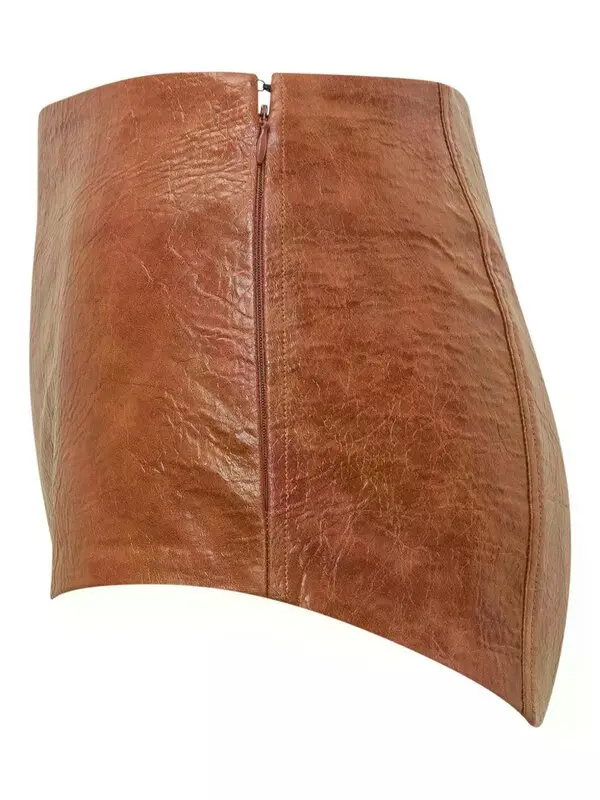 Andamane Faux-leather Zip-fastening Shorts