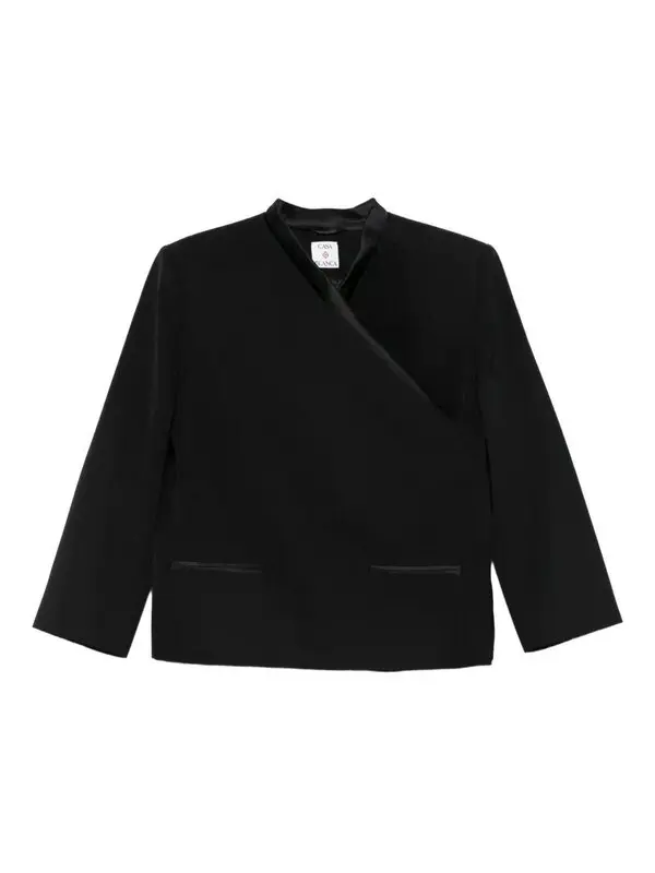 Casablanca Satin-trimmed Wrap Jacket