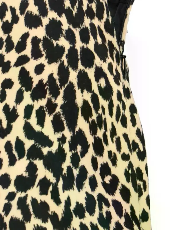 Aspesi Leopard Print Midi A-line Skirt