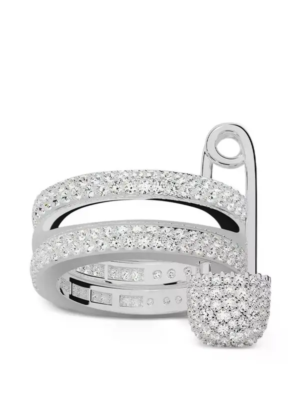 APM MONACO Love, Smile, Bonheur Triple-band Ring - Silver