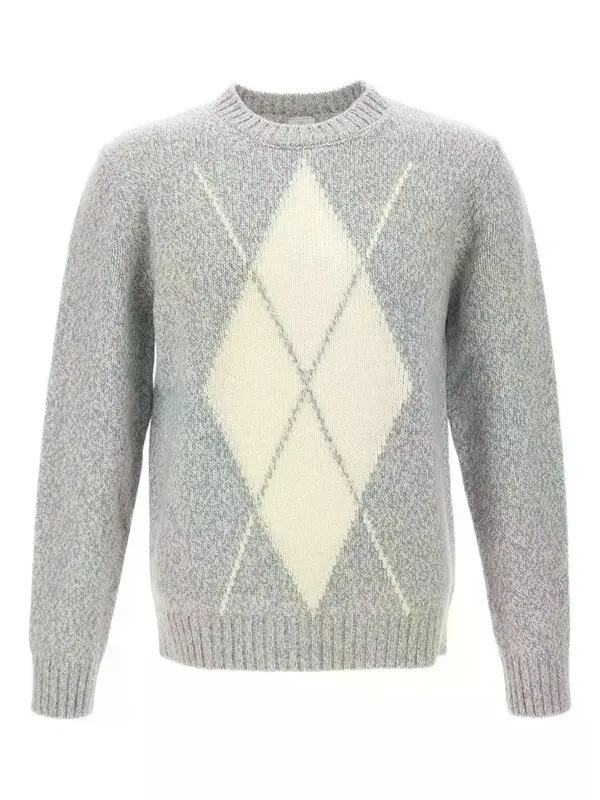Eleventy Geometric-pattern Wool Sweater