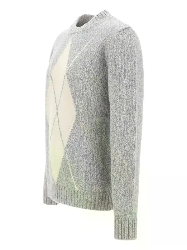 Eleventy Geometric-pattern Wool Sweater