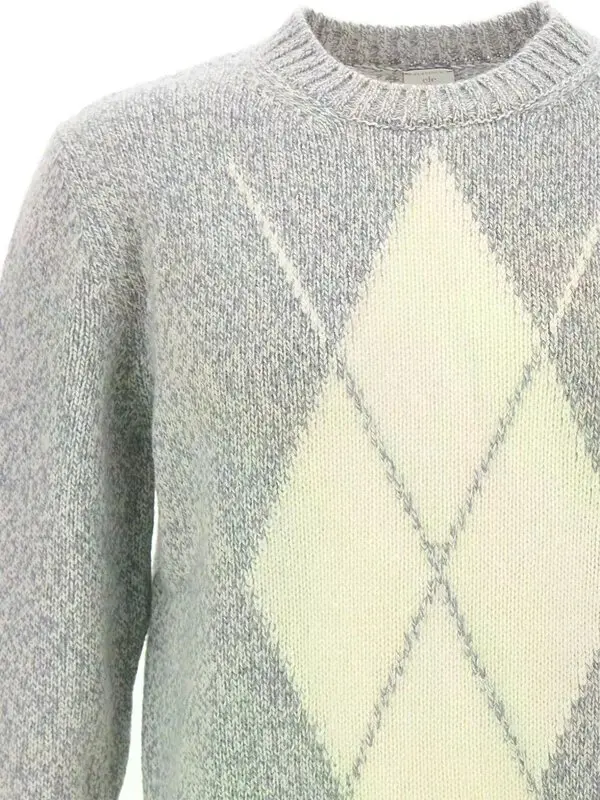 Eleventy Geometric-pattern Wool Sweater