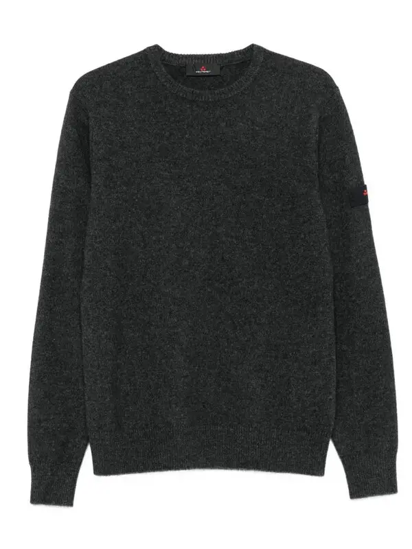 Peuterey Patch-logo Crew-neck Sweater - Grey