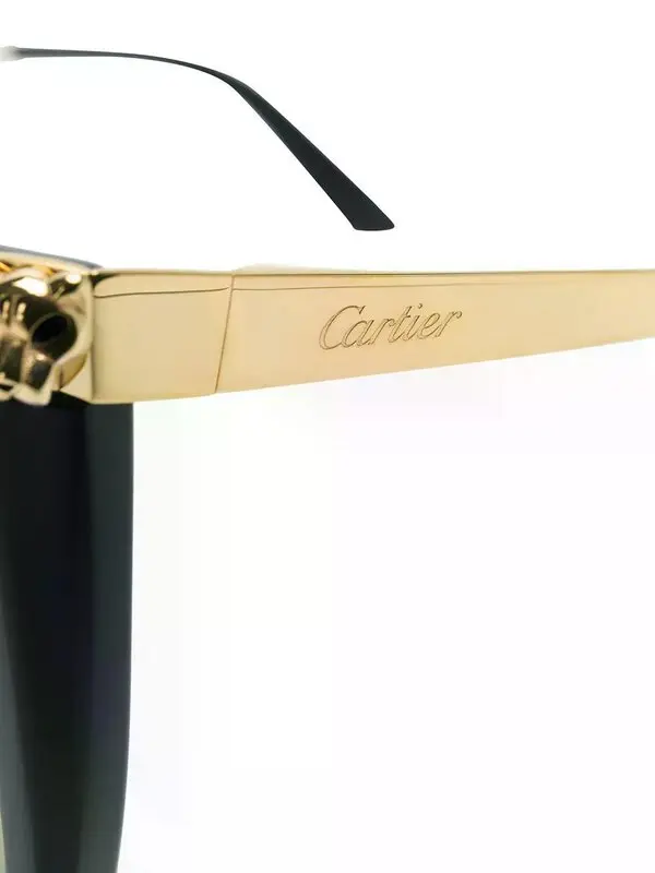 CARTIER Panther Head Oversized Sunglasses
