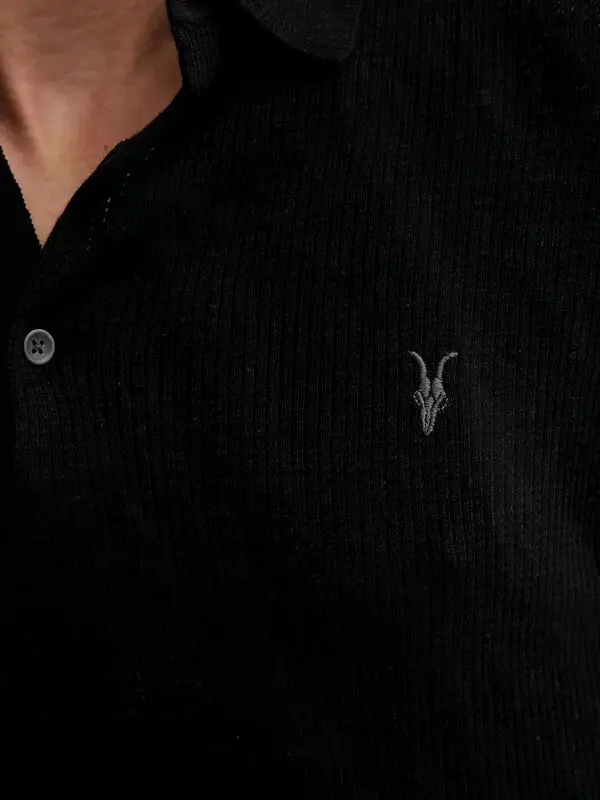 ALLSAINTS Knitted Cotton Polo Shirt