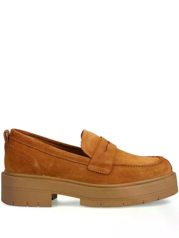 Geox Penny Loafer Platform - Brown