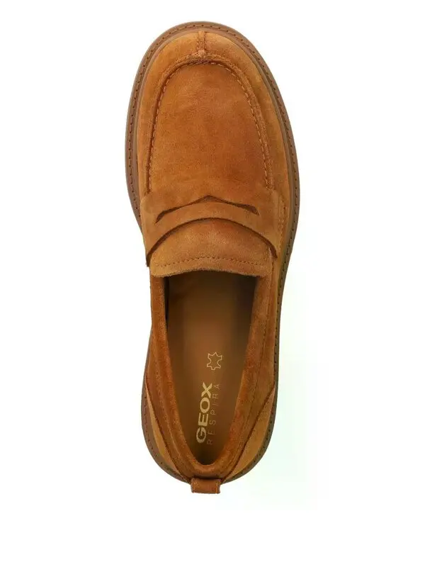 Geox Penny Loafer Platform - Brown