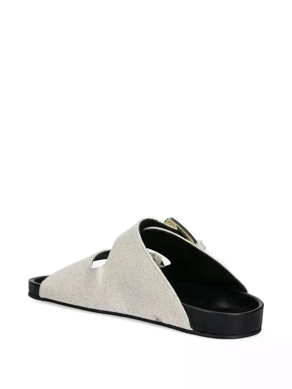 IRO PARIS Billie Double-buckle Slides - Neutrals