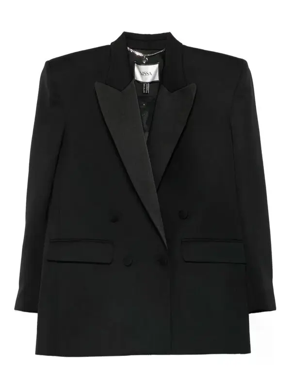 NISSA Shawl-lapel Double-breasted Blazer