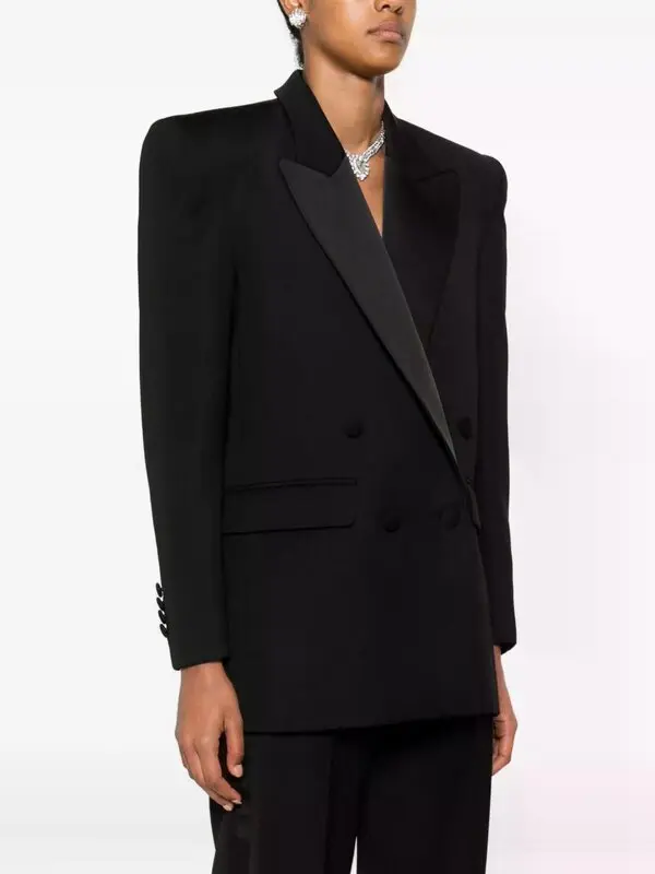 NISSA Shawl-lapel Double-breasted Blazer