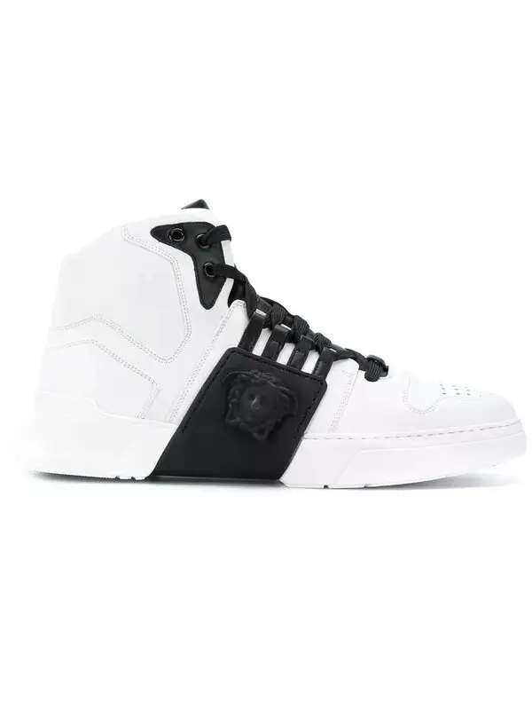 Versace High Top Sneakers - White