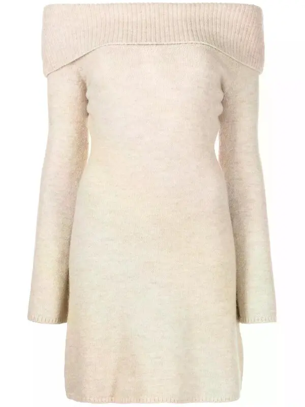 Cult Gaia Sophie Knitted Mini Dress - Neutrals