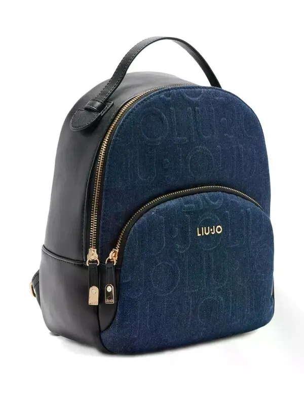 Liu Jo Logo-embossed Denim Backpack