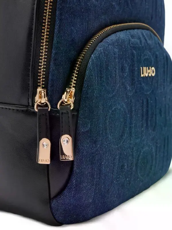 Liu Jo Logo-embossed Denim Backpack