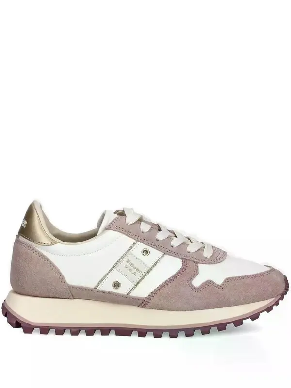 BLAUER. Suede And Leather Trainers
