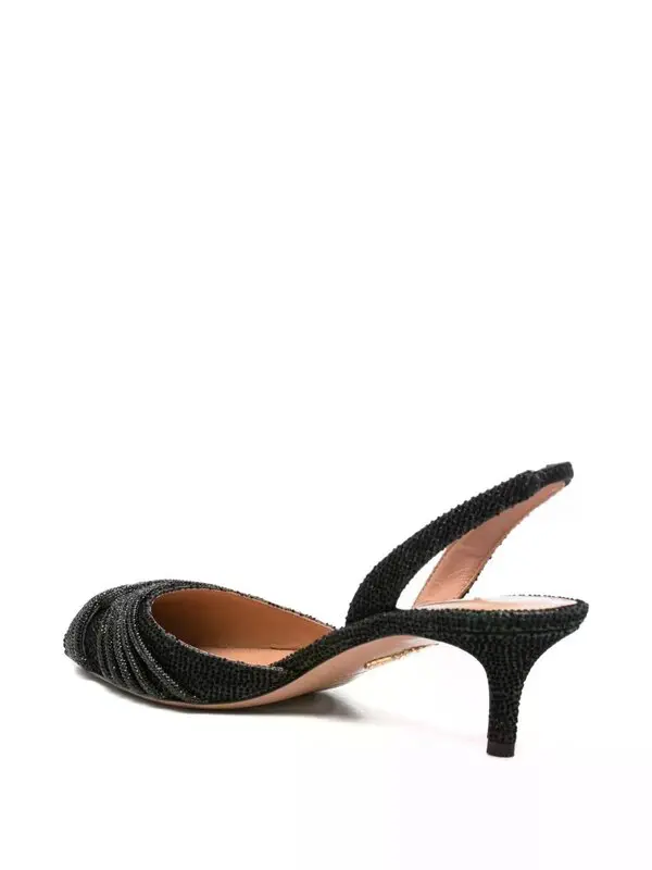 AQUAZZURA 60mm Beaded Slingback Heeled Pumps