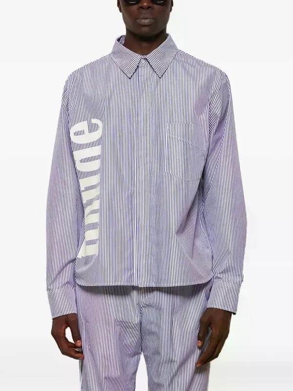 Rhude Stripe-pattern Logo-print Shirt