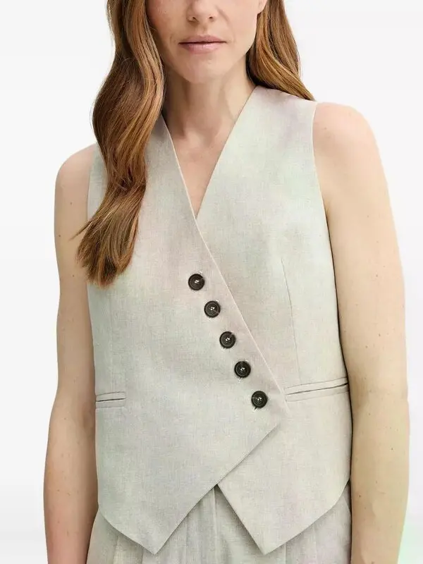 ALOHAS Asymmetrical Button Top