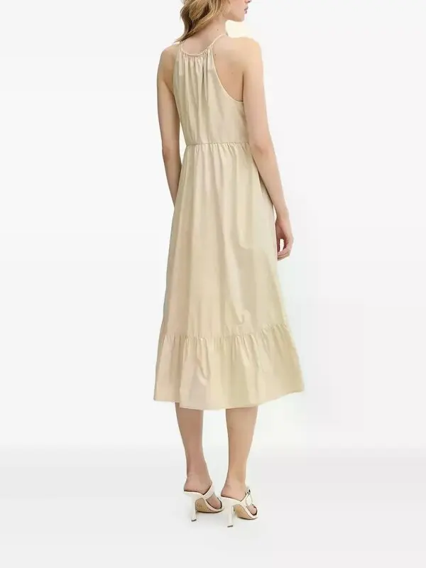 Armani Exchange Halter-neck Tiered Midi Dress