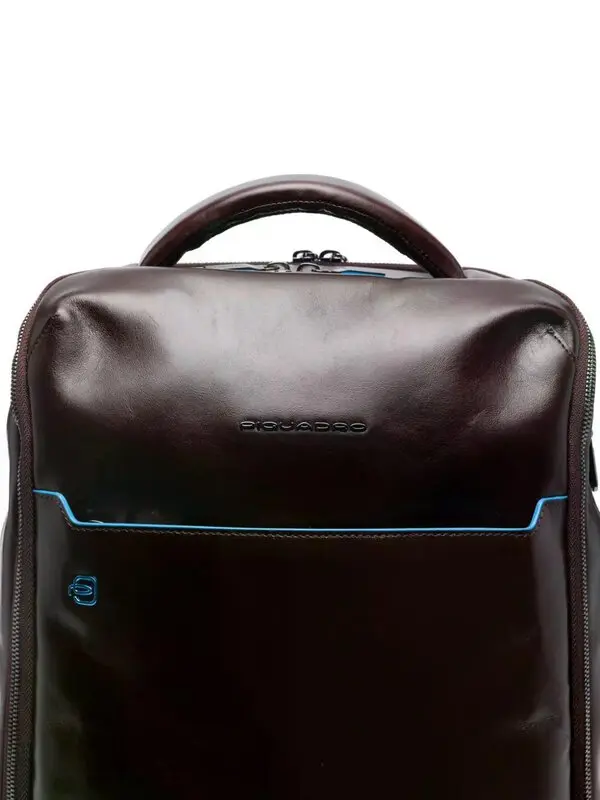 PIQUADRO Leather Backpack - Brown