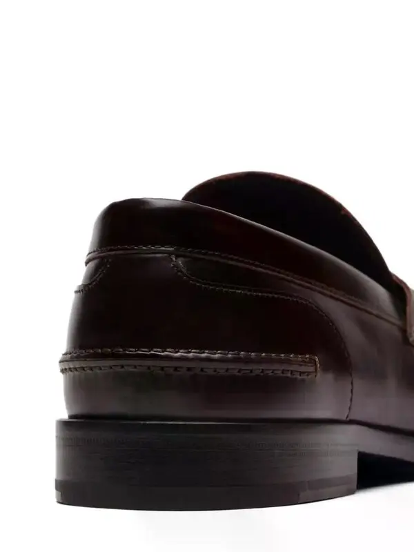 Brioni College Leather Penny Loafers