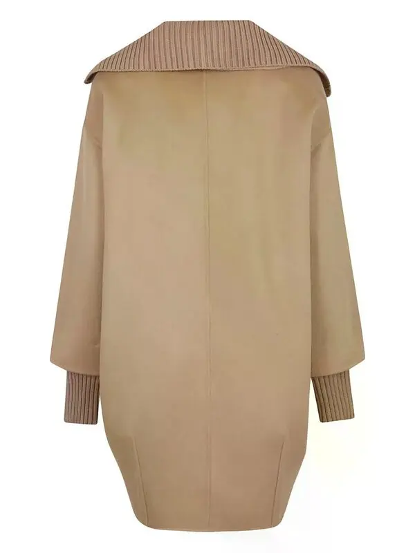 P.a.r.o.s.h Ribbed-collar Double-breasted Coat