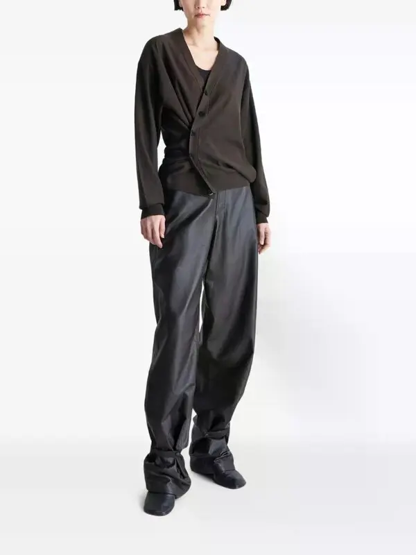 LEMAIRE V-neck Button Cardigan - Brown