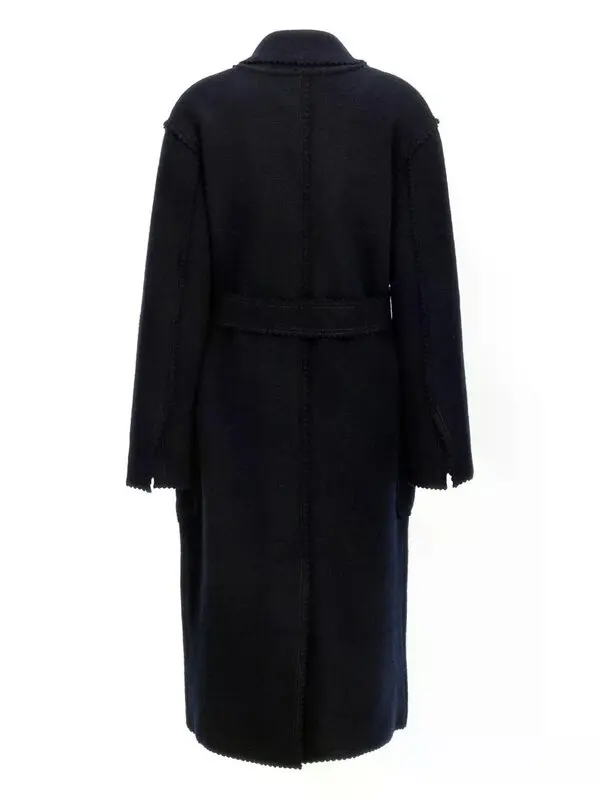 Max Mara Belted-waist Coat - Blue