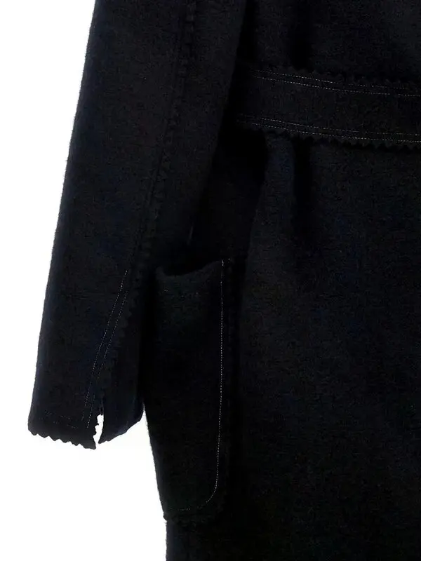 Max Mara Belted-waist Coat - Blue