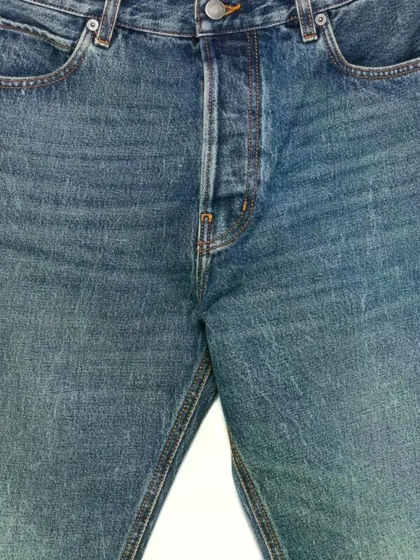 HAIKURE Faded-effect Straight Leg Jeans