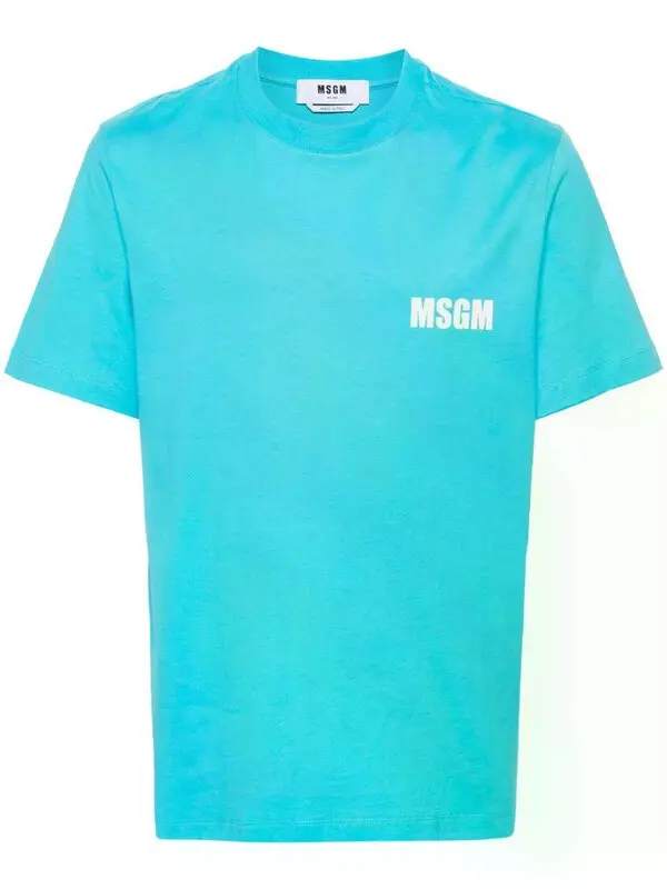MSGM Logo-print Cotton T-shirt