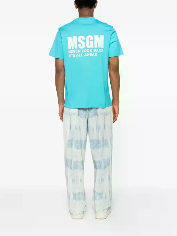 MSGM Logo-print Cotton T-shirt