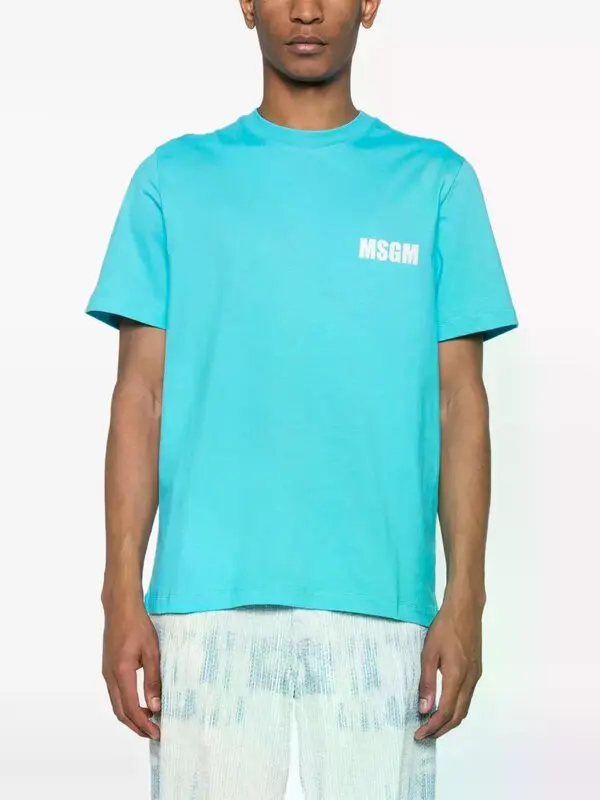MSGM Logo-print Cotton T-shirt