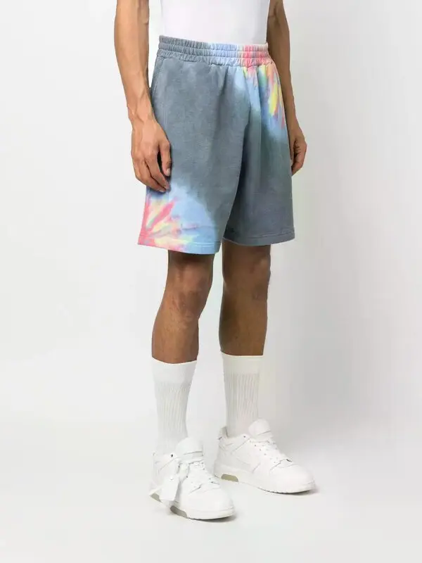 MSGM Tie-dye Print Cotton Shorts