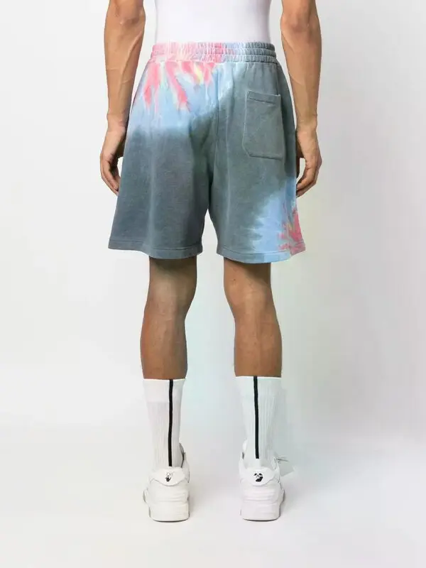MSGM Tie-dye Print Cotton Shorts