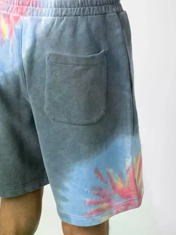 MSGM Tie-dye Print Cotton Shorts