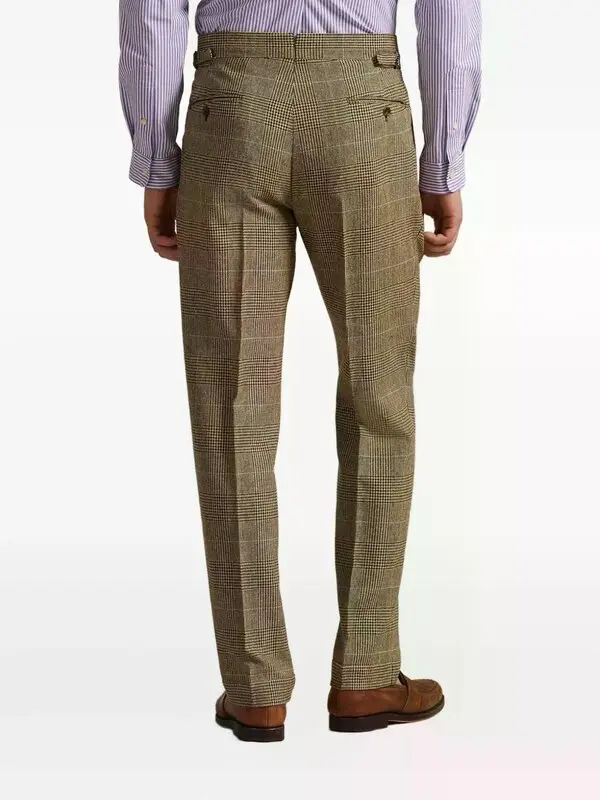 Polo Ralph Lauren Pleated Check Trousers - Brown