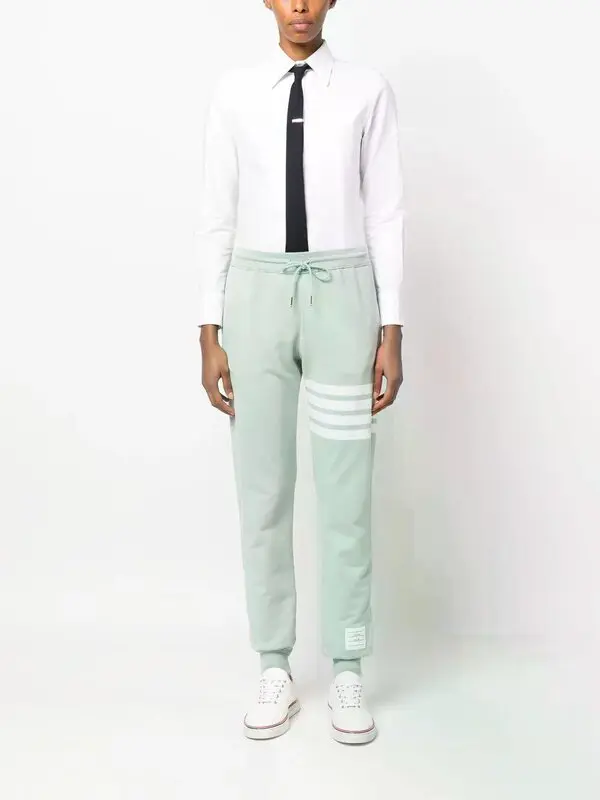 Thom Browne 4-bar Stripe Cotton Sweatpants - Green