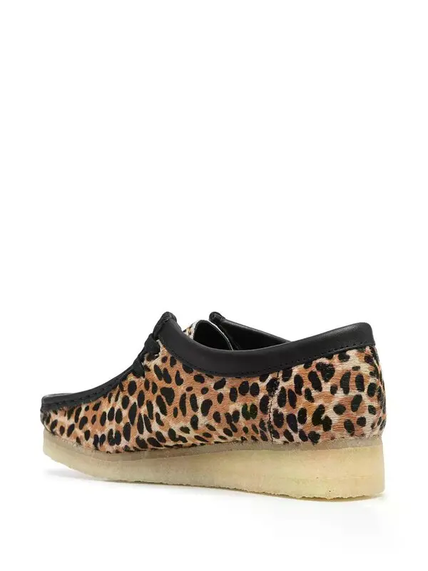 Clarks Wallabee Leopard-print Shoes - Brown