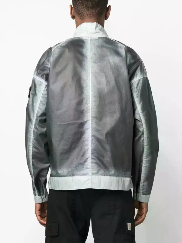Stone Island Mussola Gommata-tc Hand-sprayed Windbreaker