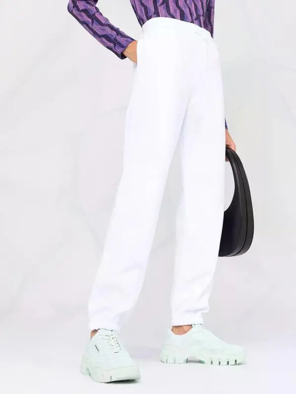MSGM Logo Print Cotton Track Pants