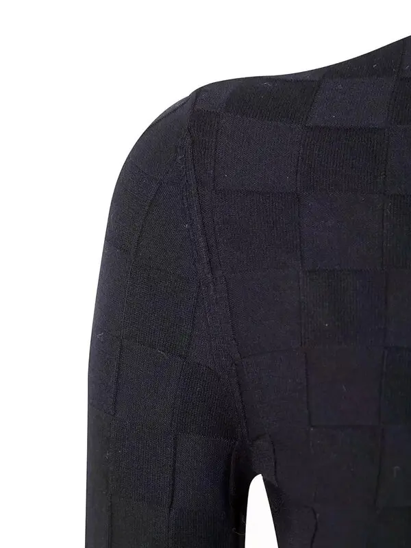 Emporio Armani Check-pattern Long-sleeve Sweater