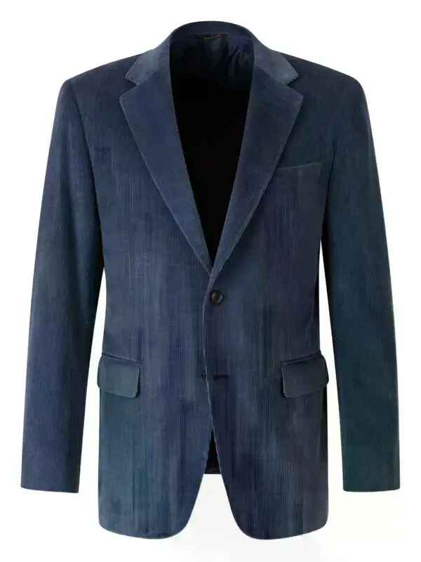 Canali Corduroy Two-button Blazer - Blue