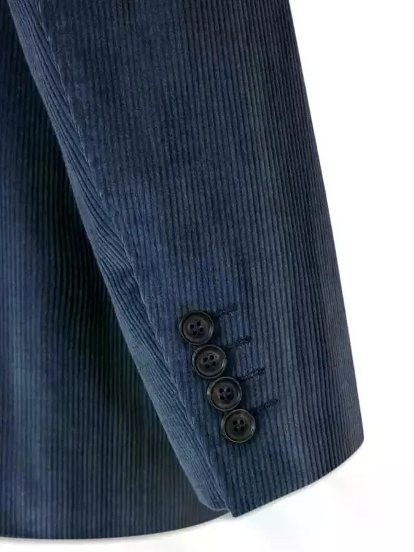 Canali Corduroy Two-button Blazer - Blue
