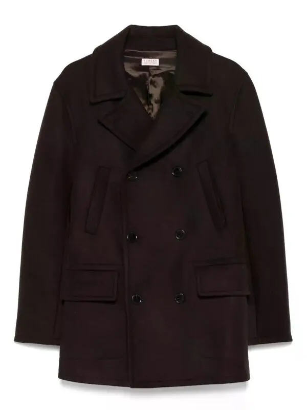 FURSAC Twill Double-breasted Coat