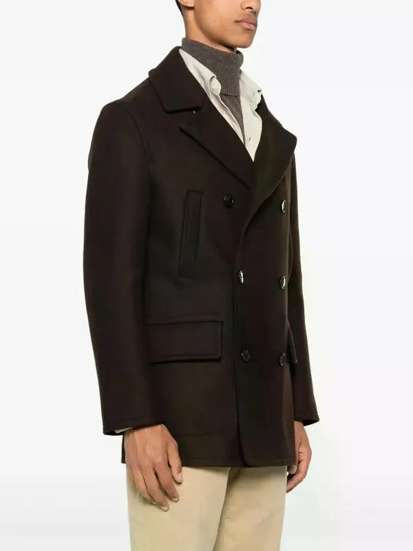 FURSAC Twill Double-breasted Coat