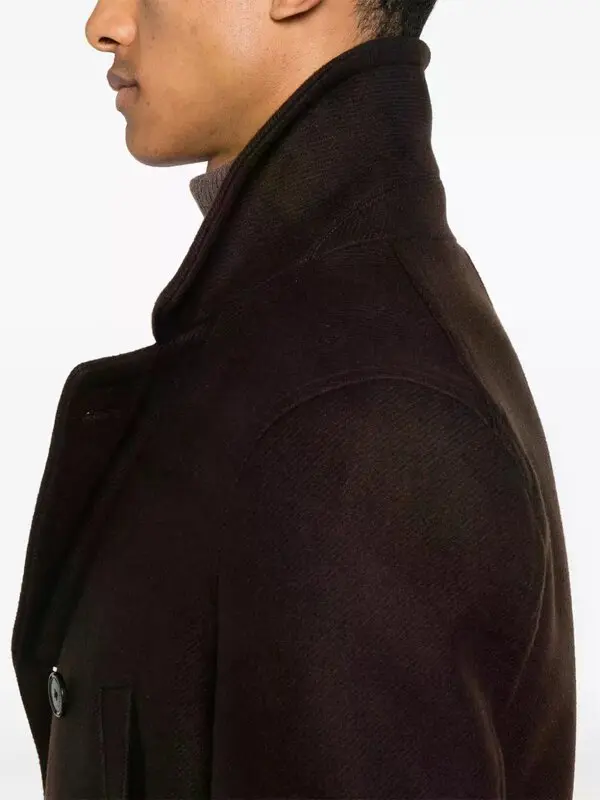 FURSAC Twill Double-breasted Coat