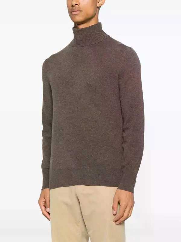 FURSAC Roll-neck Sweater - Brown