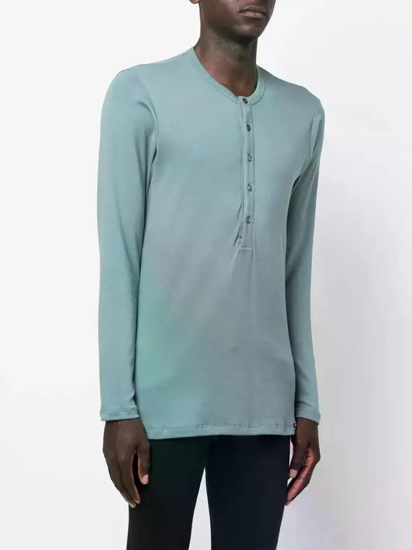 TOM FORD Button-up Long-sleeve T-shirt